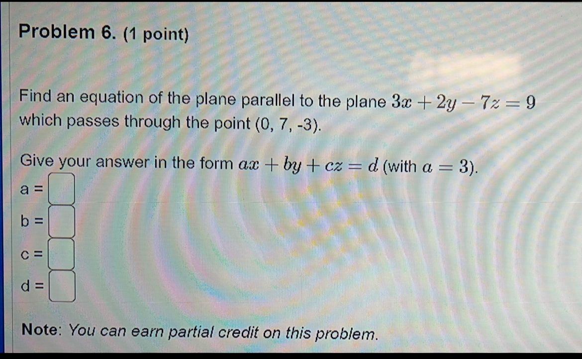 Solved Find an equation of the plane parallel to the plane | Chegg.com