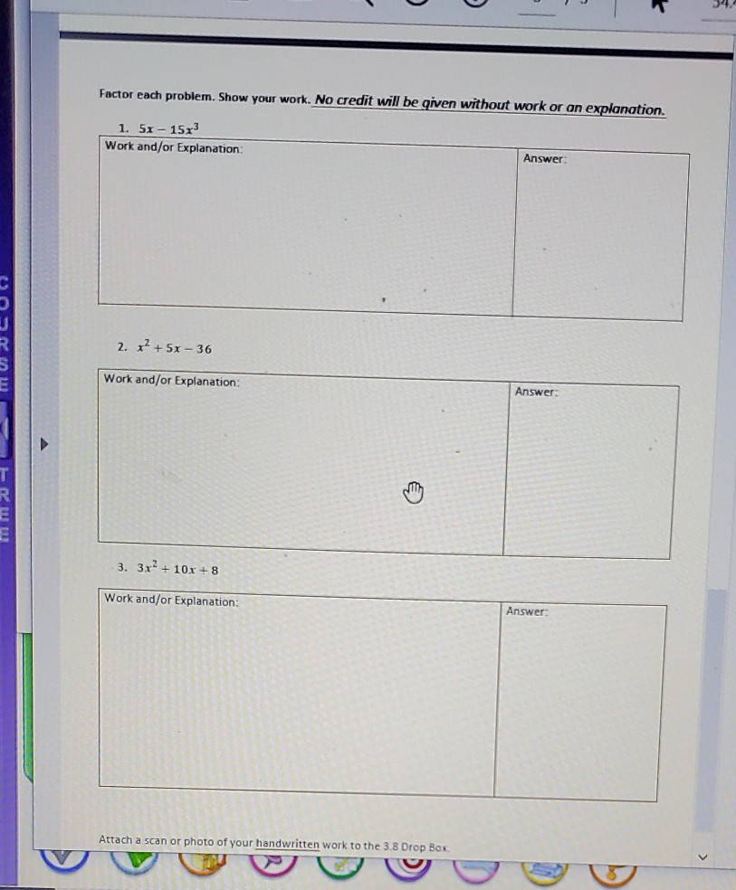 Solved Do: Work out your solution/response using your tools | Chegg.com