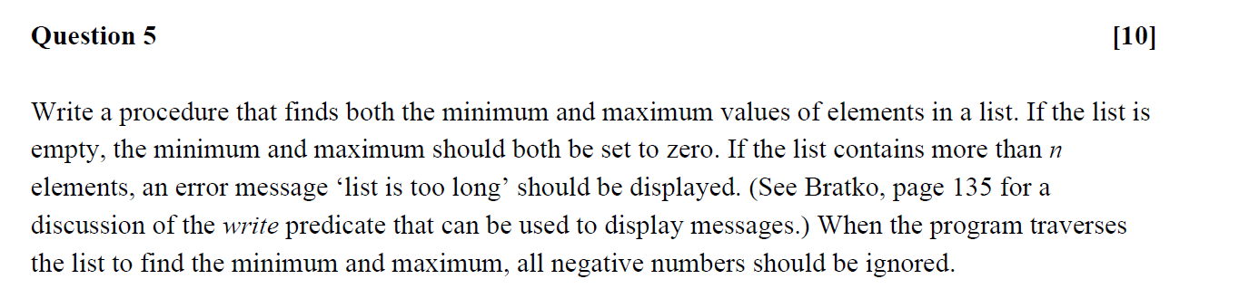 Solved Question 3 [6] Write a procedure that has a list L1 | Chegg.com