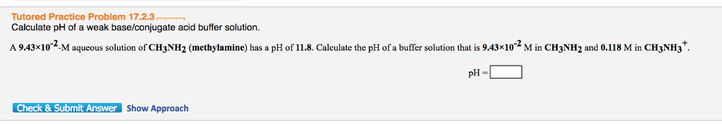 Solved Tutored Practice Problem 17.2.3 Calculate pH of a | Chegg.com