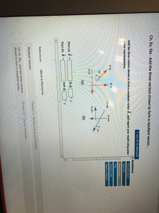 Solved Add the three vectors shown to form a resultant | Chegg.com