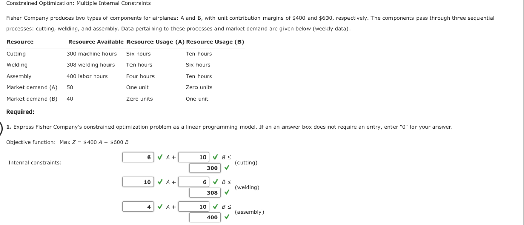 Solved Constrained Optimization: Multiple Internal | Chegg.com