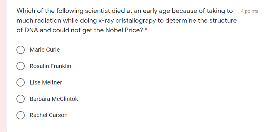 Solved 4 points Which of the following scientist died at an | Chegg.com