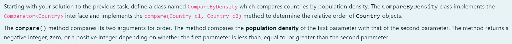 Solved Define a class named Country which represents a | Chegg.com
