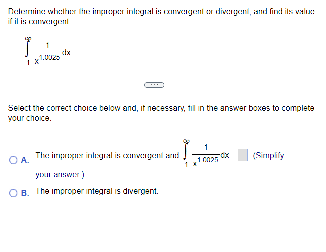 Solved Determine whether the improper integral is convergent | Chegg.com