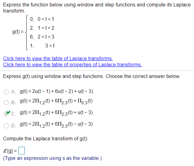 Solved Express the function below using window and step | Chegg.com
