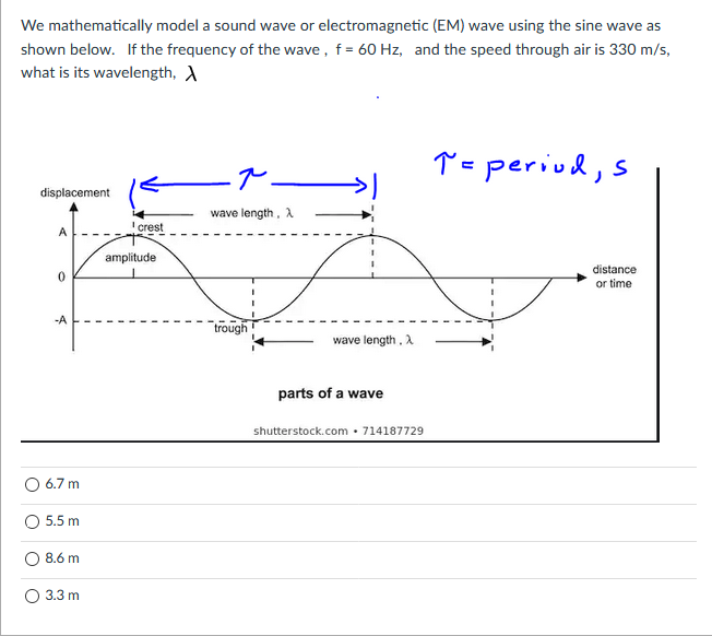 Solved We mathematically model a sound wave or | Chegg.com