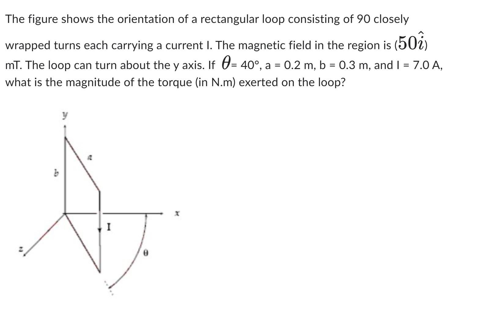 Solved The figure shows the orientation of ﻿a rectangular | Chegg.com