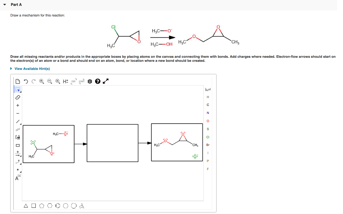 Solved Part A Draw a mechanism for this reaction: H2C—0 CH3 | Chegg.com