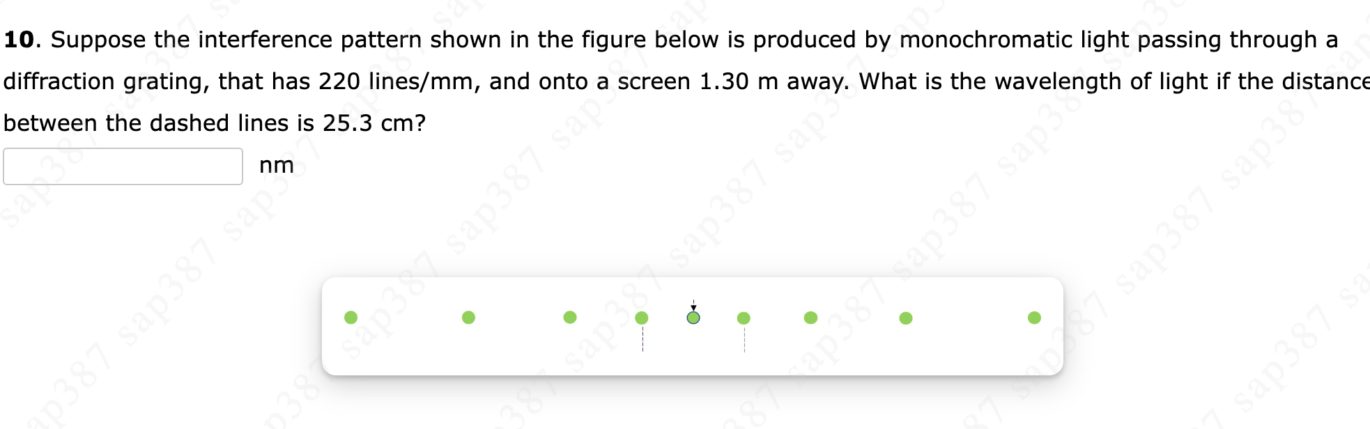 Solved Suppose The Interference Pattern Shown In The Figure