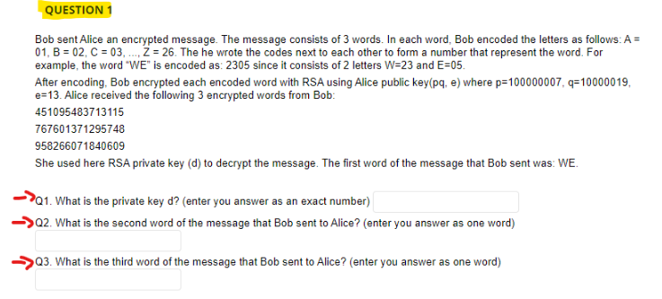Solved Bob sent Alice an encrypted message. The message | Chegg.com