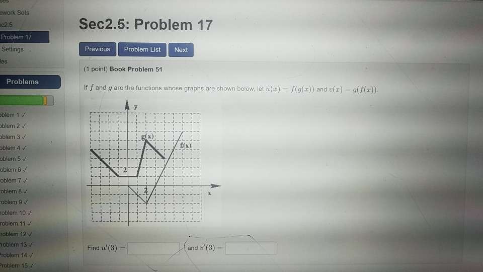 Solved ework Sets c2.5 Problem 17 Settings es Sec2.5: | Chegg.com