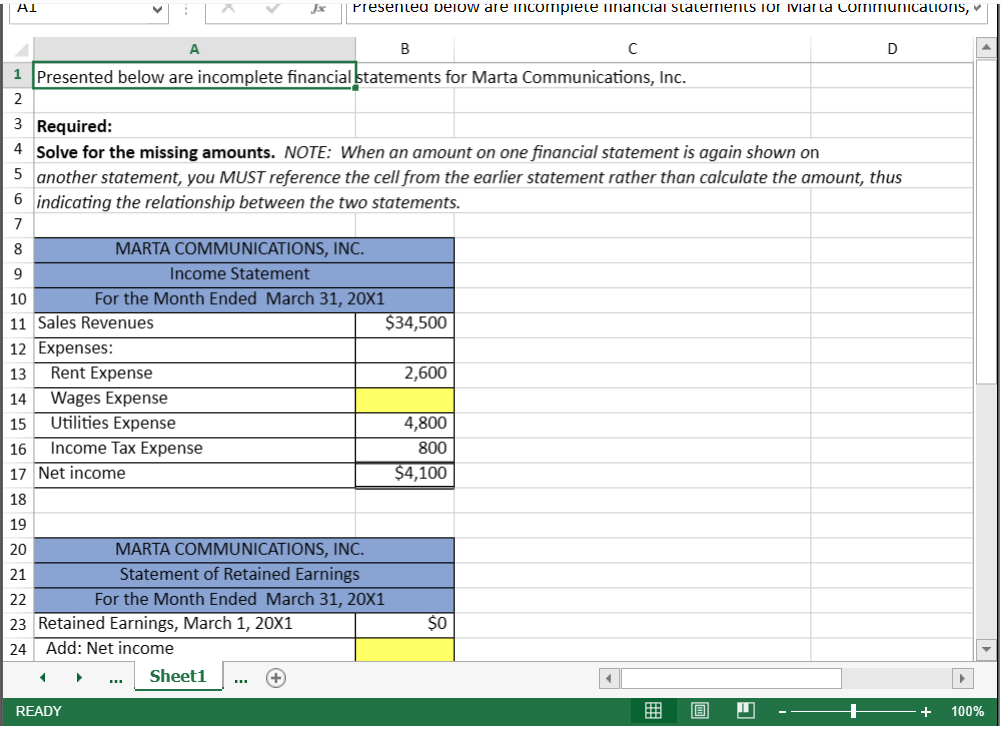 Solved Prepare an income statement from a list of accounts. | Chegg.com