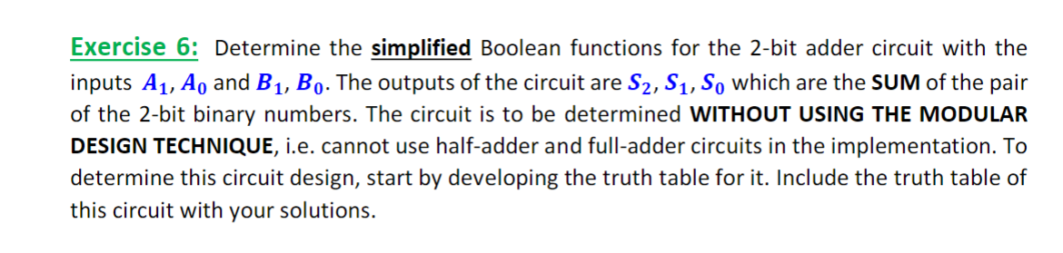 Solved Exercise 6: Determine the simplified Boolean | Chegg.com