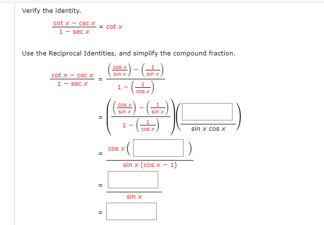 Solved Verify the identity. cot + tan @ = csc sece Use a | Chegg.com