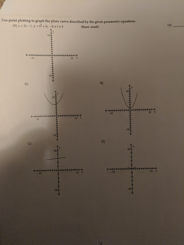 Solved Use point plotting to graph the plane curve described | Chegg.com