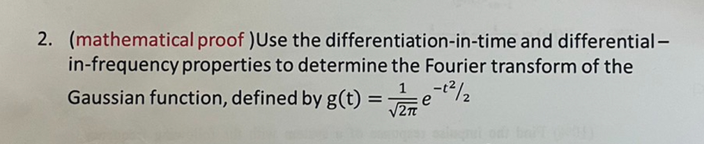 Solved (mathematical proof )Use the differentiation-in-time | Chegg.com
