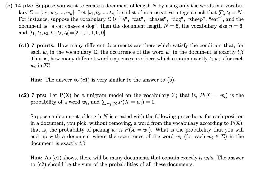 Solved 14 pts: Suppose you want to create a document of | Chegg.com
