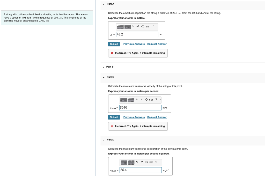 Solved A string with both ends held fixed is vibrating in | Chegg.com