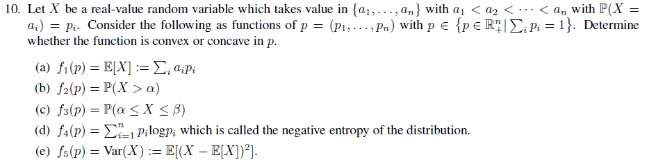 10. Let X be a real-value random variable which takes | Chegg.com