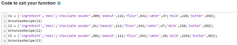 Solved Function Name: browniesRecipe Inputs: ' (cell array) | Chegg.com