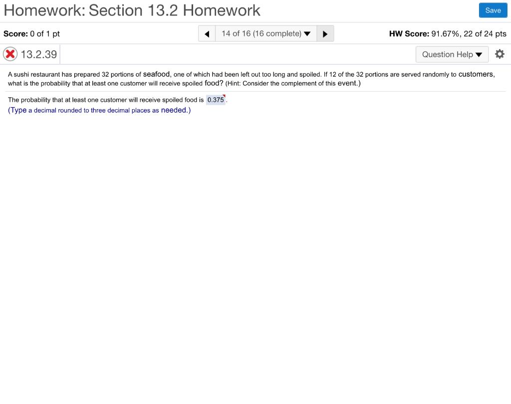 Solved Homework Section 13 2 Homework Save Score 0 Of 1 Pt