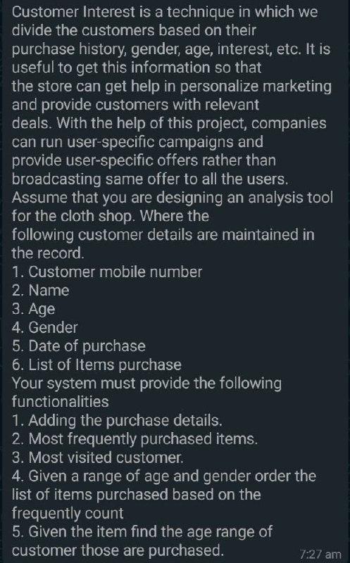 Customer Interest is a technique in which we divide | Chegg.com