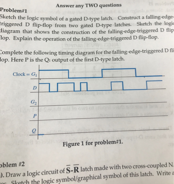 Solved Answer any TWO questions Problem#1 Sketch the logic | Chegg.com