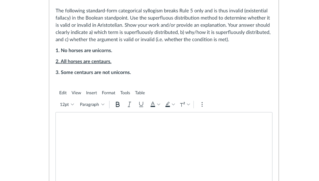 The following standard-form categorical syllogism | Chegg.com