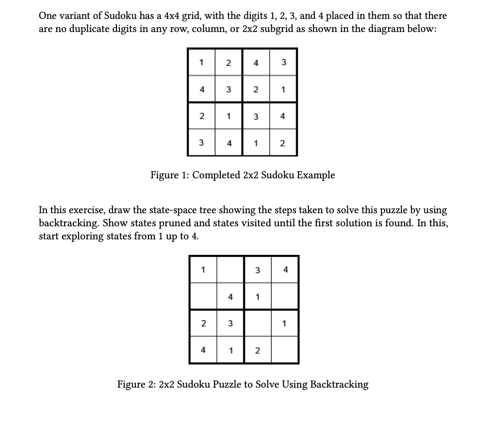 Solved One variant of Sudoku has a 4x4 grid, with the digits | Chegg.com
