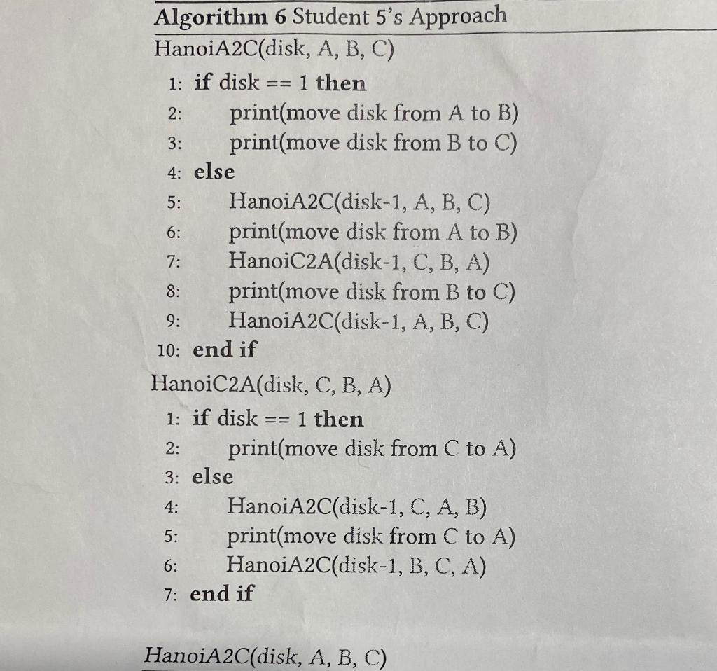 Solved // Construct the reccurence equation for student 5 | Chegg.com