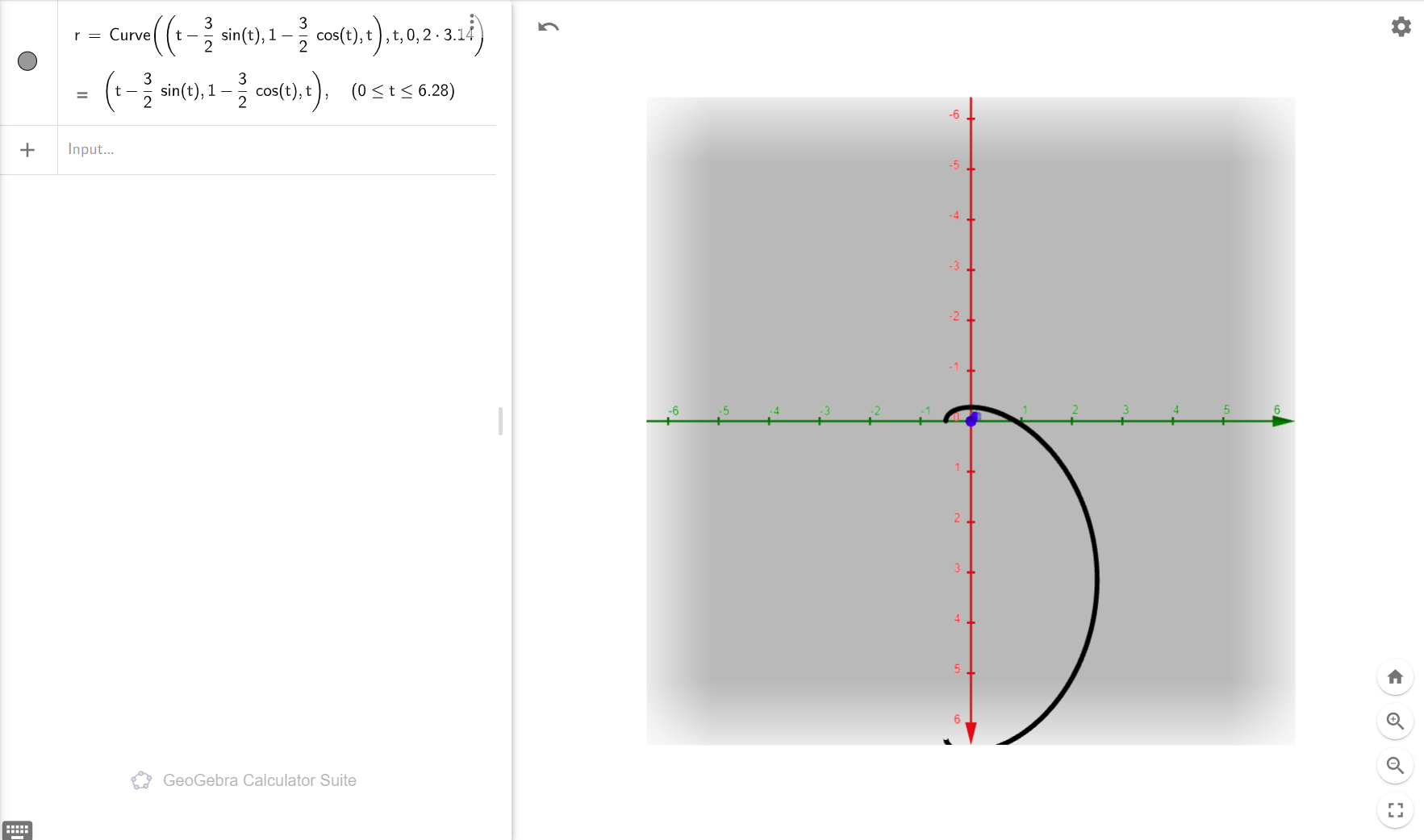 Solved 41. The graph of r(t)= t−23sint,1−23cost,t is shown | Chegg.com