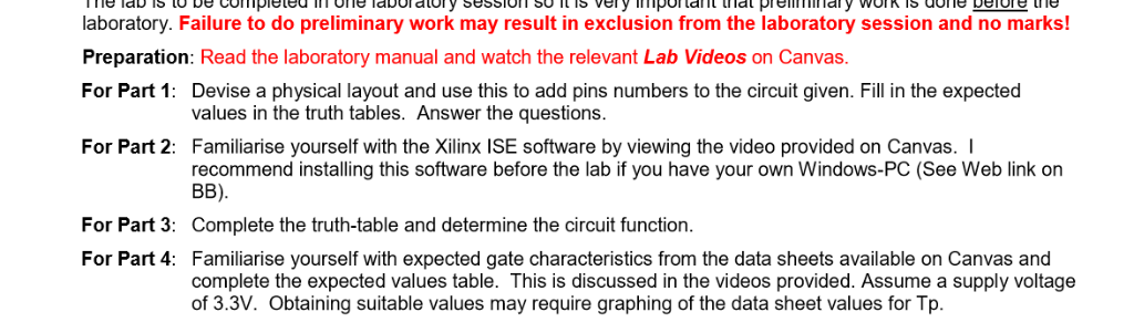 Solved laboratory. Failure to do preliminary work may result | Chegg.com