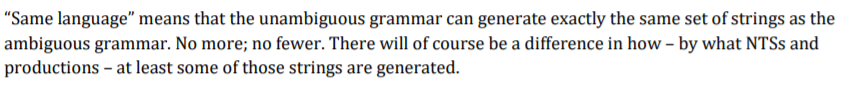 Solved Give an unambiguous grammar for the same language | Chegg.com