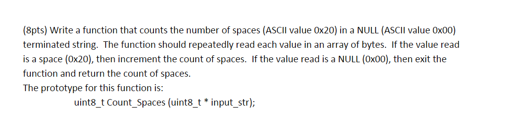 Solved (8pts) Write a function that counts the number of | Chegg.com