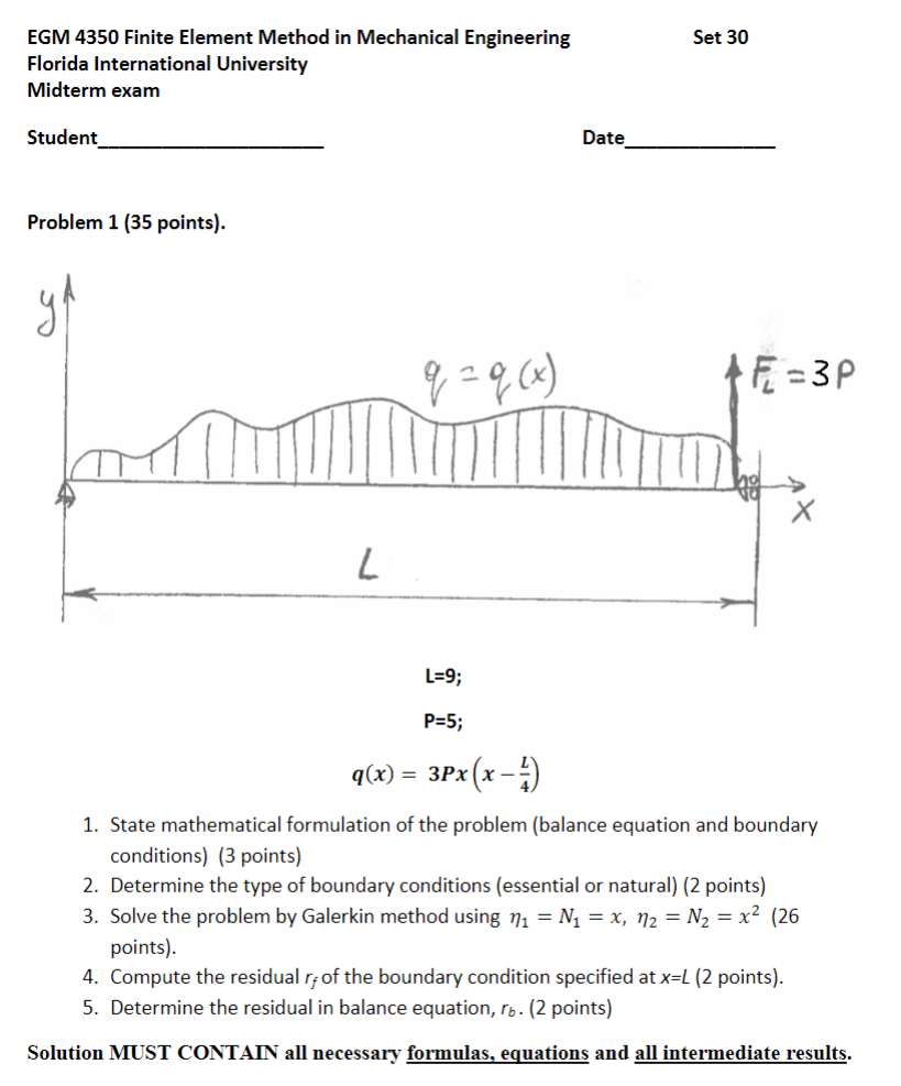 EGM 4350 Finite Element Method in Mechanical | Chegg.com