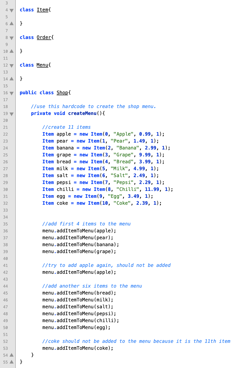 Solved The program structure shall be based on the UML class | Chegg.com