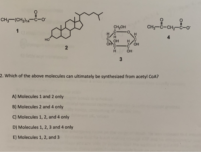Solved CH3 (CH214-C-O CHOH CH3-C-CH2-C-O но 2 он 2. Which of | Chegg.com