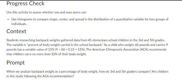 Solved Progress Check Use this activity to assess whether | Chegg.com