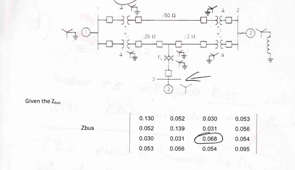 Solved calculate fault current for a bolted three-phase | Chegg.com