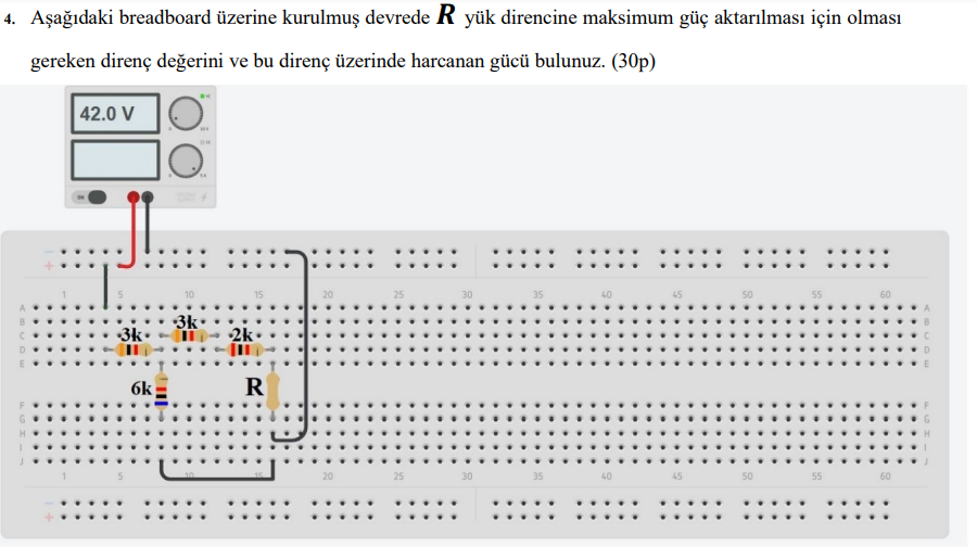 Solved In the circuit built on the breadboard below R must | Chegg.com