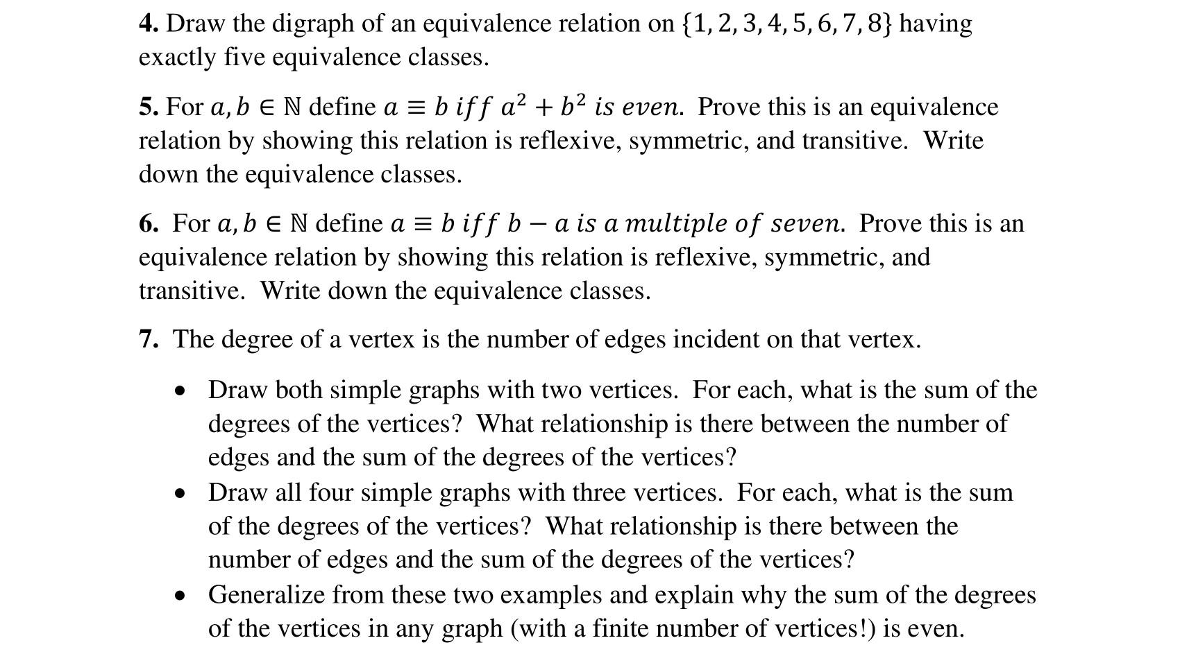 Solved 4. Draw the digraph of an equivalence relation on | Chegg.com