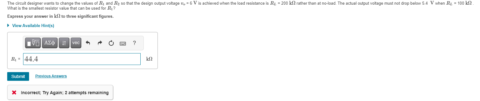 Solved What is the smallest resistor value that can be used | Chegg.com