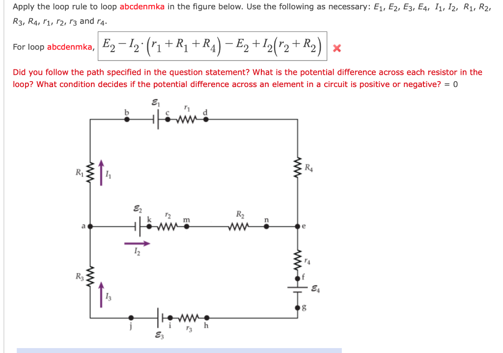 Solved Apply the loop rule to loop abcdenmka in the figure | Chegg.com