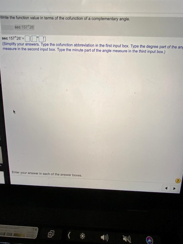 Solved Write the function value in terms of the cofunction | Chegg.com