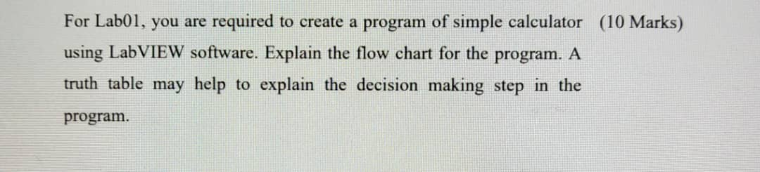 For Lab01, you are required to create a program of | Chegg.com