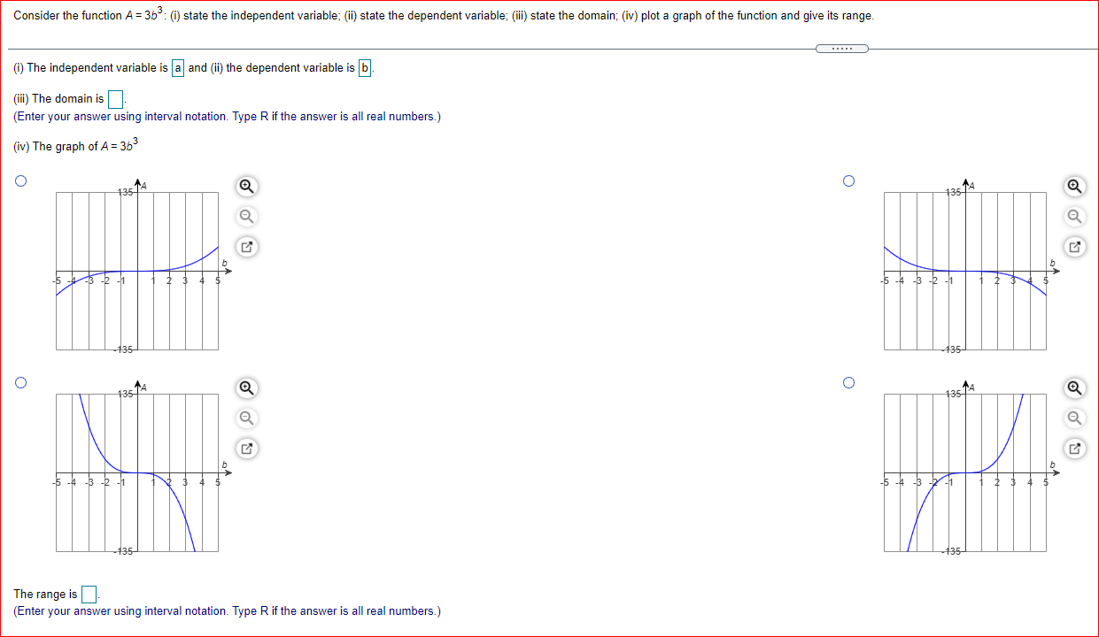 Solved Consider the function A = 36): (i) state the | Chegg.com