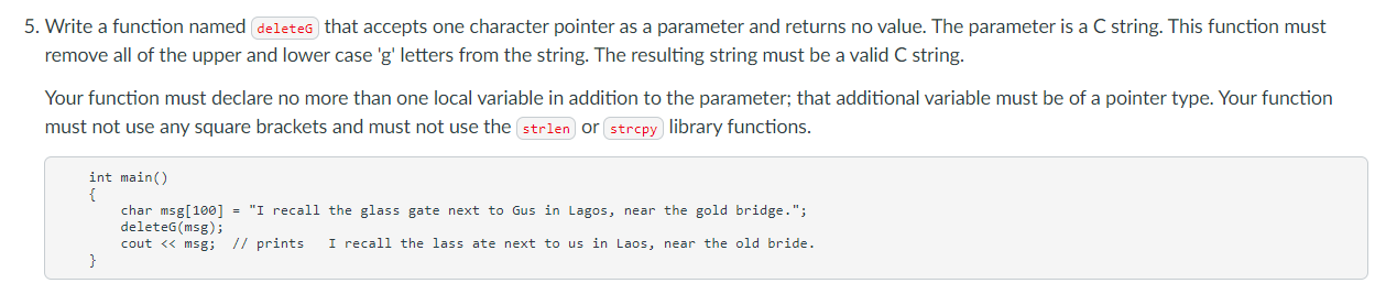 Solved 5. Write a function named delete that accepts one | Chegg.com