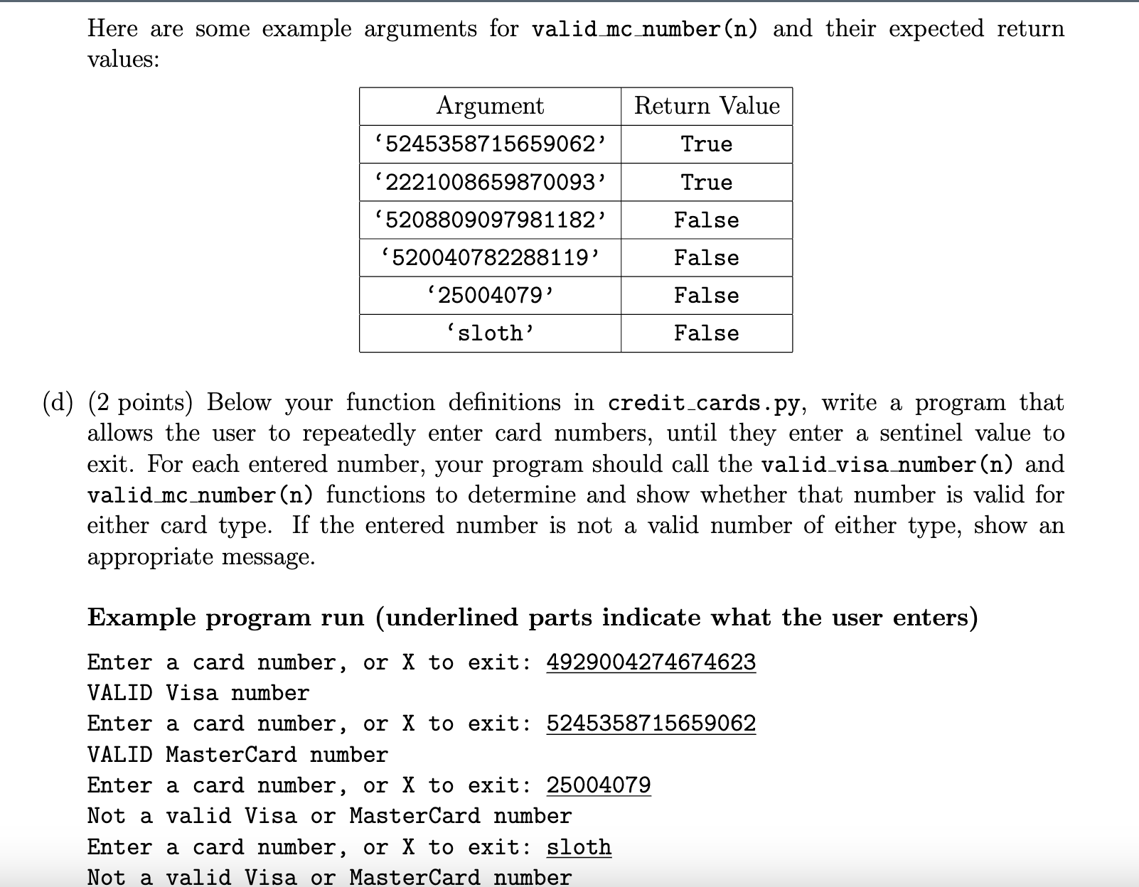Solved Credit card numbers are not completely random | Chegg.com