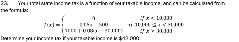 Solved 23. Your total state income tax is a function of your | Chegg.com